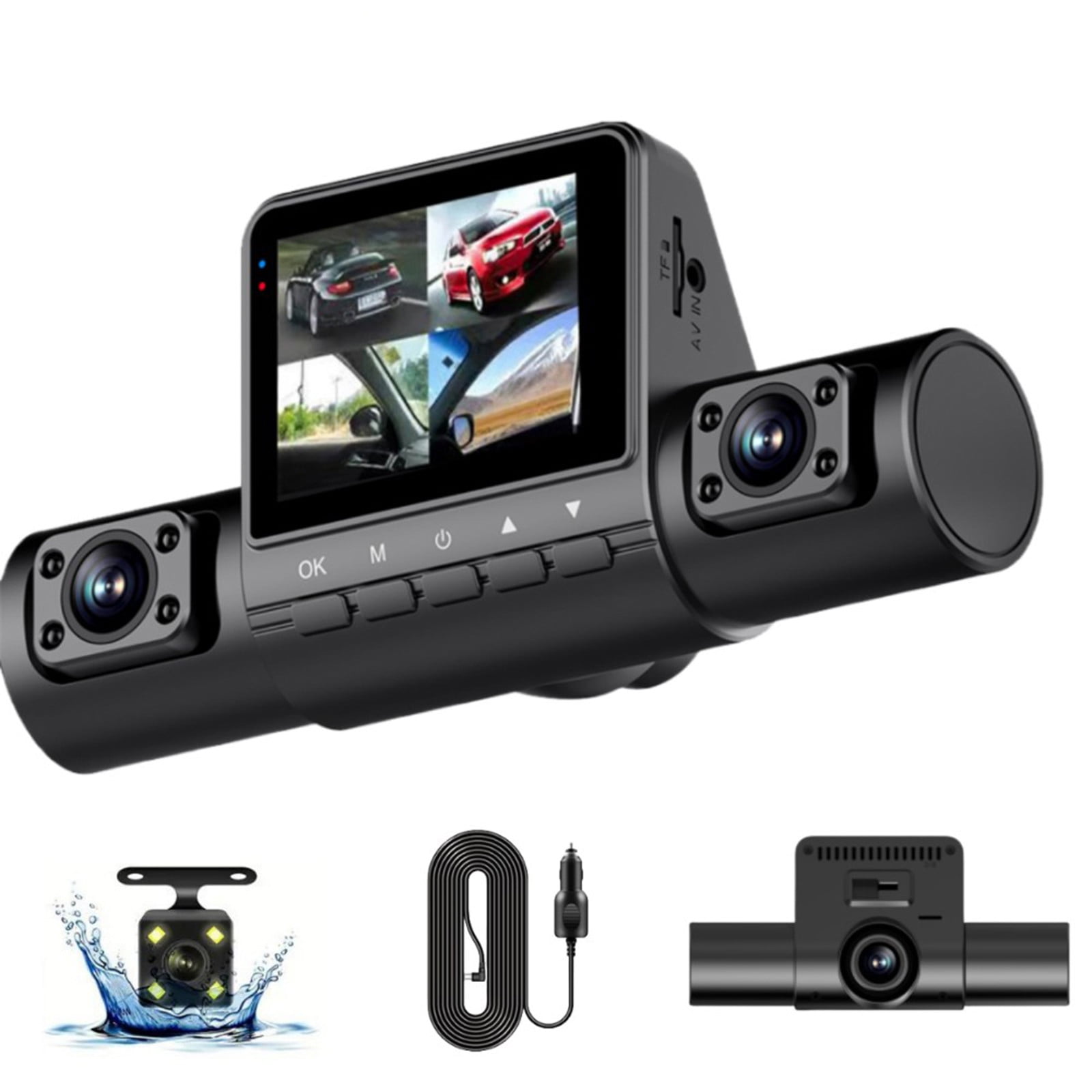 4 Channel Dash Cam Front Rear Left Right 1080P Dash Camera For Cars ...