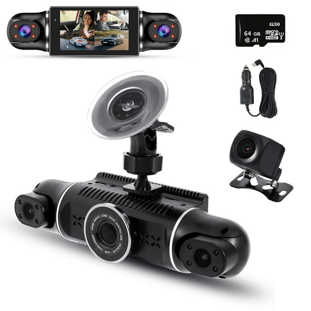 4 Channel Dash Cam,Front+Rear+Left+Right Dash Camera For Cars,360 ...