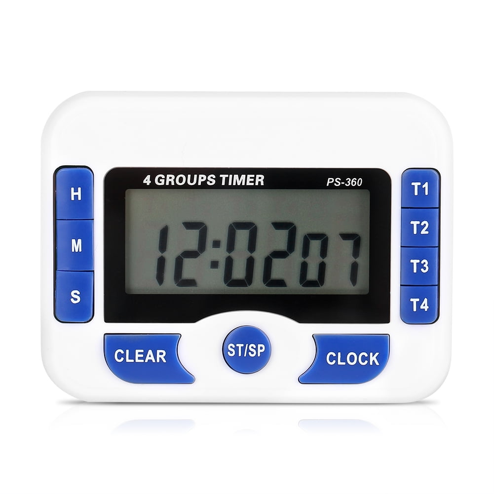 4,Channel Digital Timer: Homework, Cooking Sports, 99hr Countdown Distinct Alarms - Walmart.com