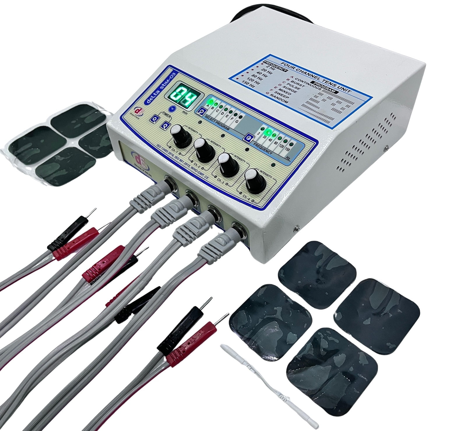 Delta Technologies 4 Channel Adjustable Squre Physical Pain Relief ...