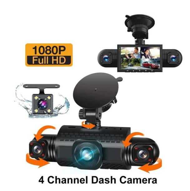 4 Channel FHD Dash Cam, 4 Channel Dash Cam Front and Rear Inside Left ...