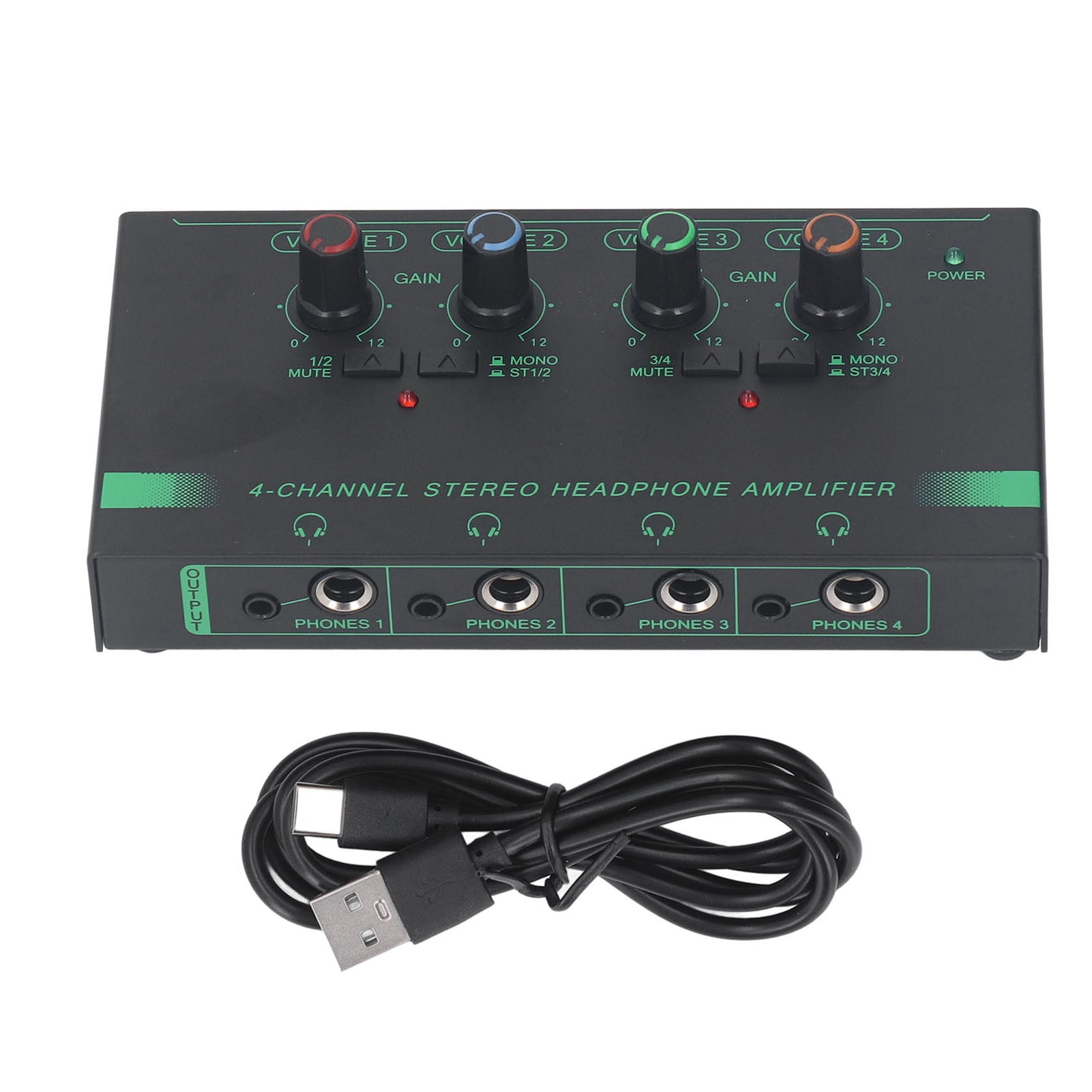 4 Channel Headphone Signal Splitter Mono Stereo Switching Headphone ...
