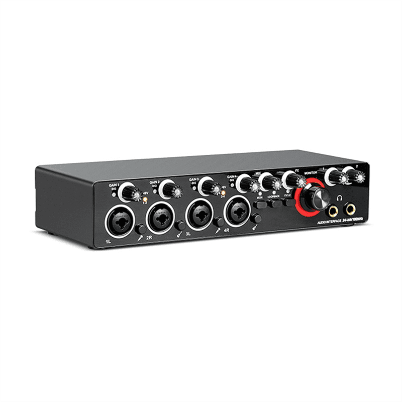4 Channel Interface Sound Recorder Recording Studio Volume Regulator ...