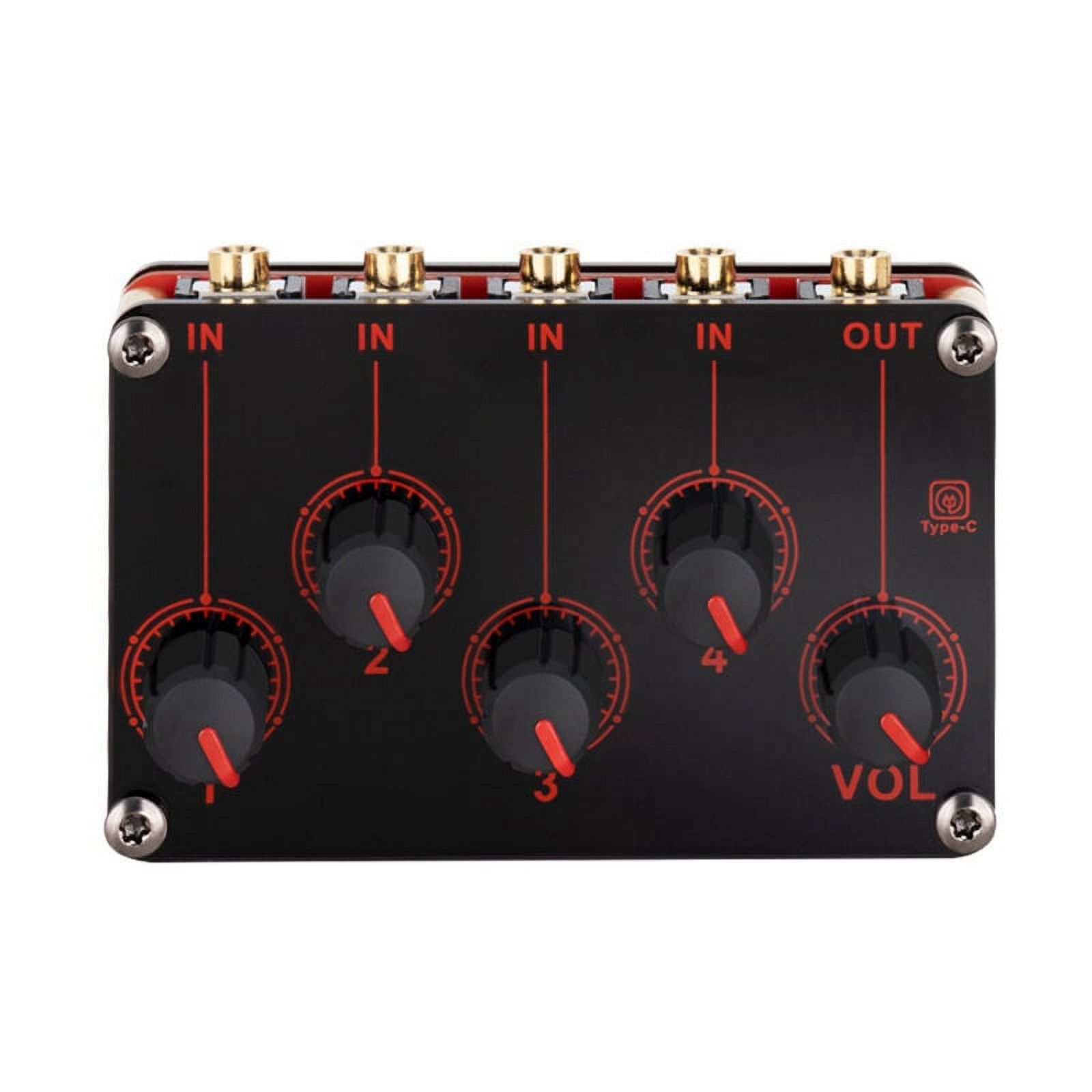 Stereo Mixer 4 Channel Portable Line Mixer - Passive Analog Sound ...