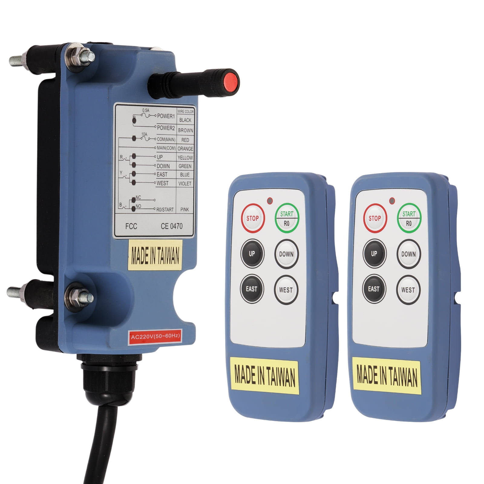 4 Channel Saga Mini Industrial Wireless Crane Radio Remote Control 110V ...