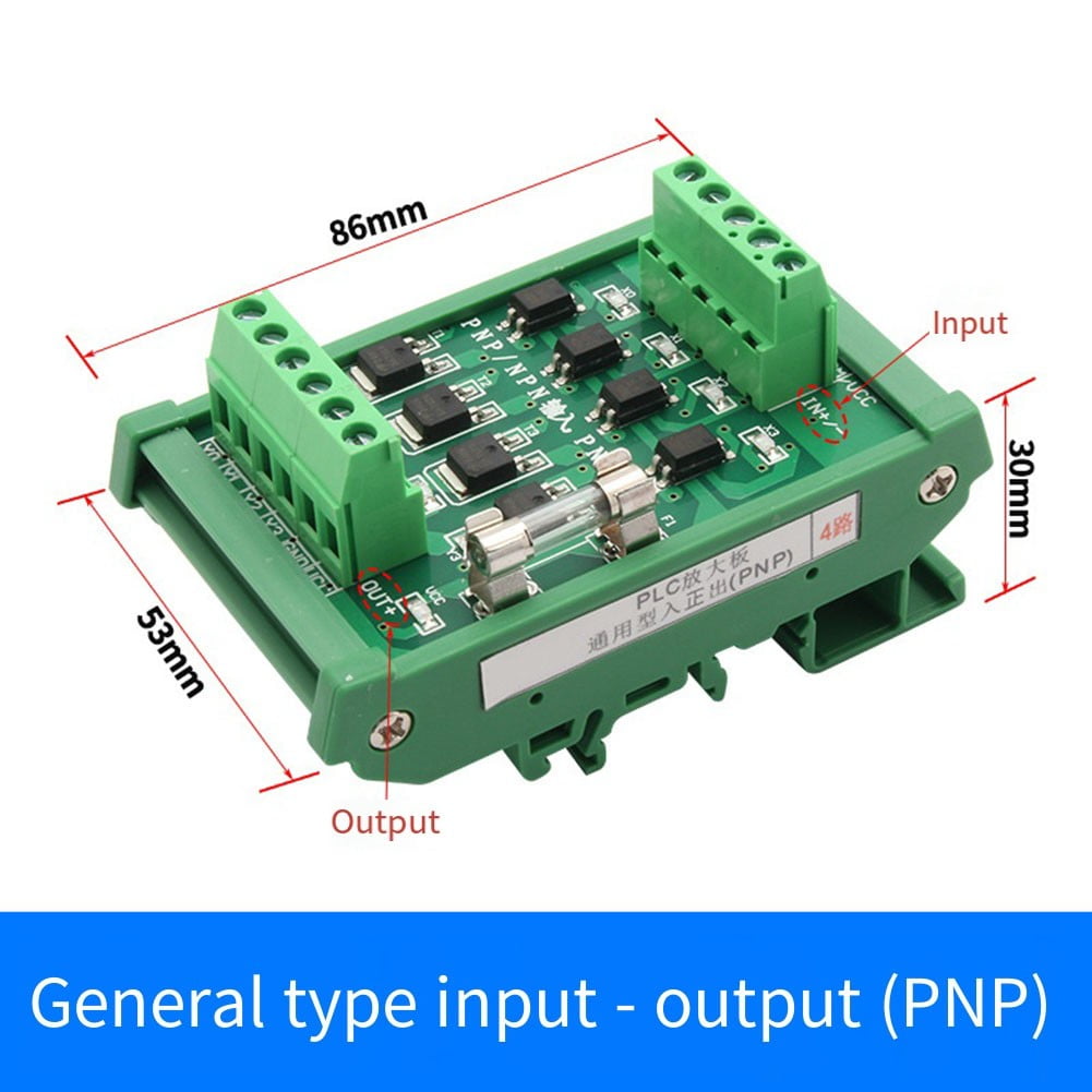 4-Channel PLC DC Amplify Board 12/24VDC NPN/PNP Intput Industrial Control Module - Walmart.com