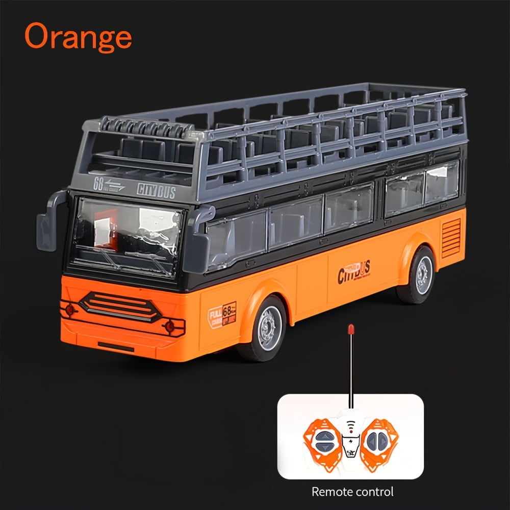 4-Channel RC Electric Double-Decker Bus With LED Lights For Boys And ...
