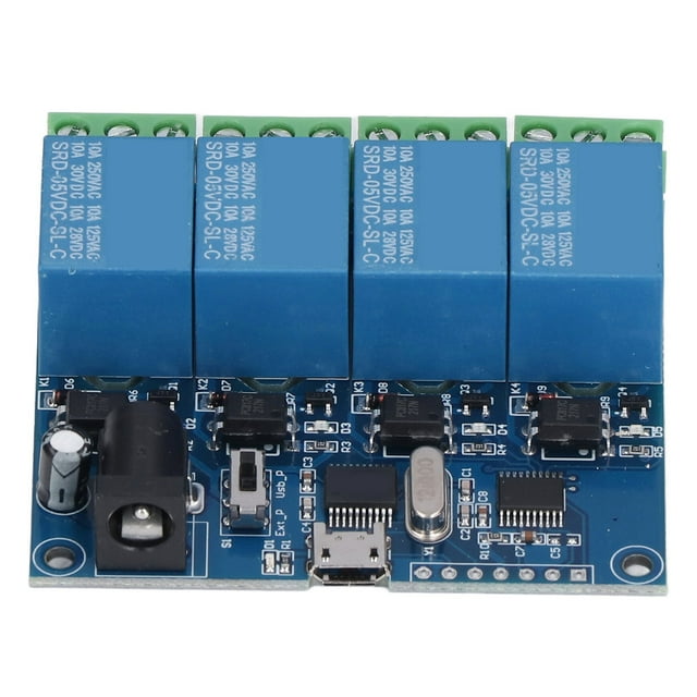 4-Channel Relay Module with LED Indicators, Safe Transition Protection ...