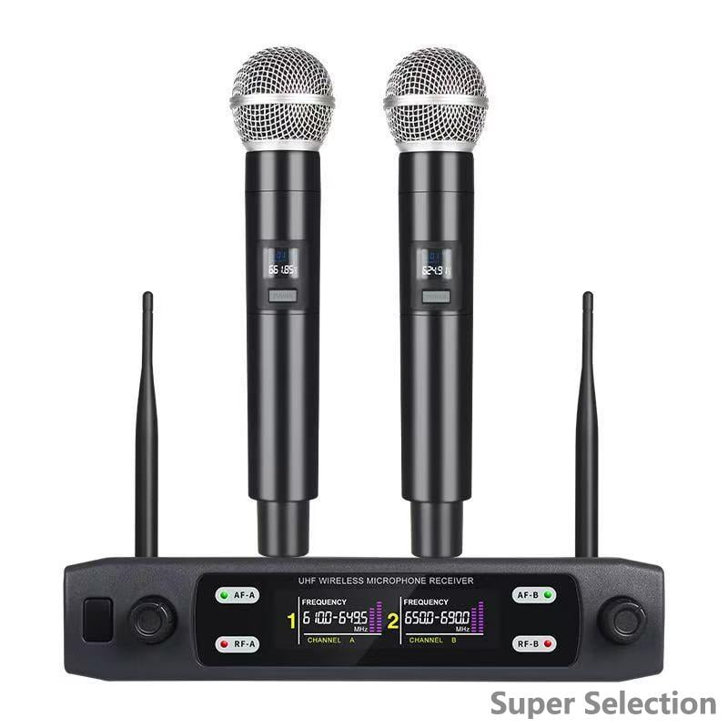 4 Channel UHF Wireless Microphone System With 4 Handheld Mics, Long ...