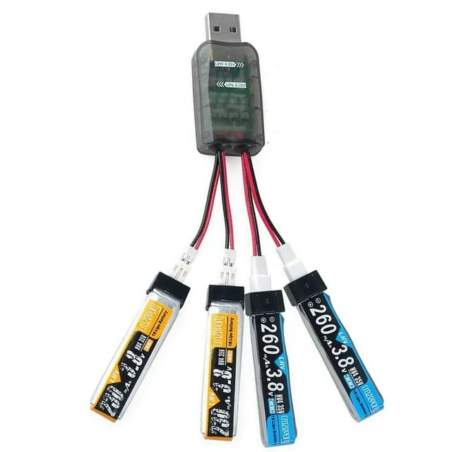 4 Channel USB Battery Charging Adapter For 1S LiHv With LED Indicators ...