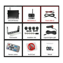 HD 8 Inch AHD Wireless Dual Antenna 4 Channels Car DVR Monitor 1080P ...