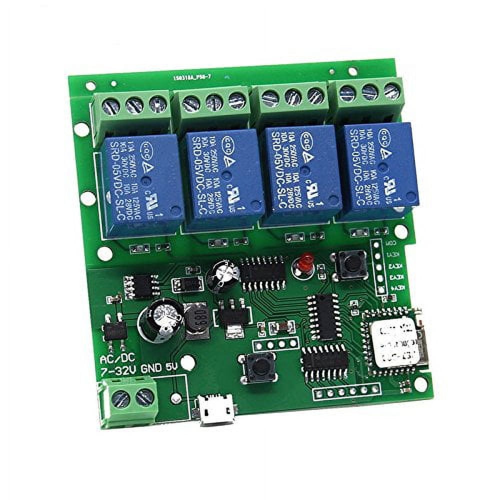 4 Channel WiFi Momentary Inching Relay Self-Lock Switch Module,DIY WiFi ...