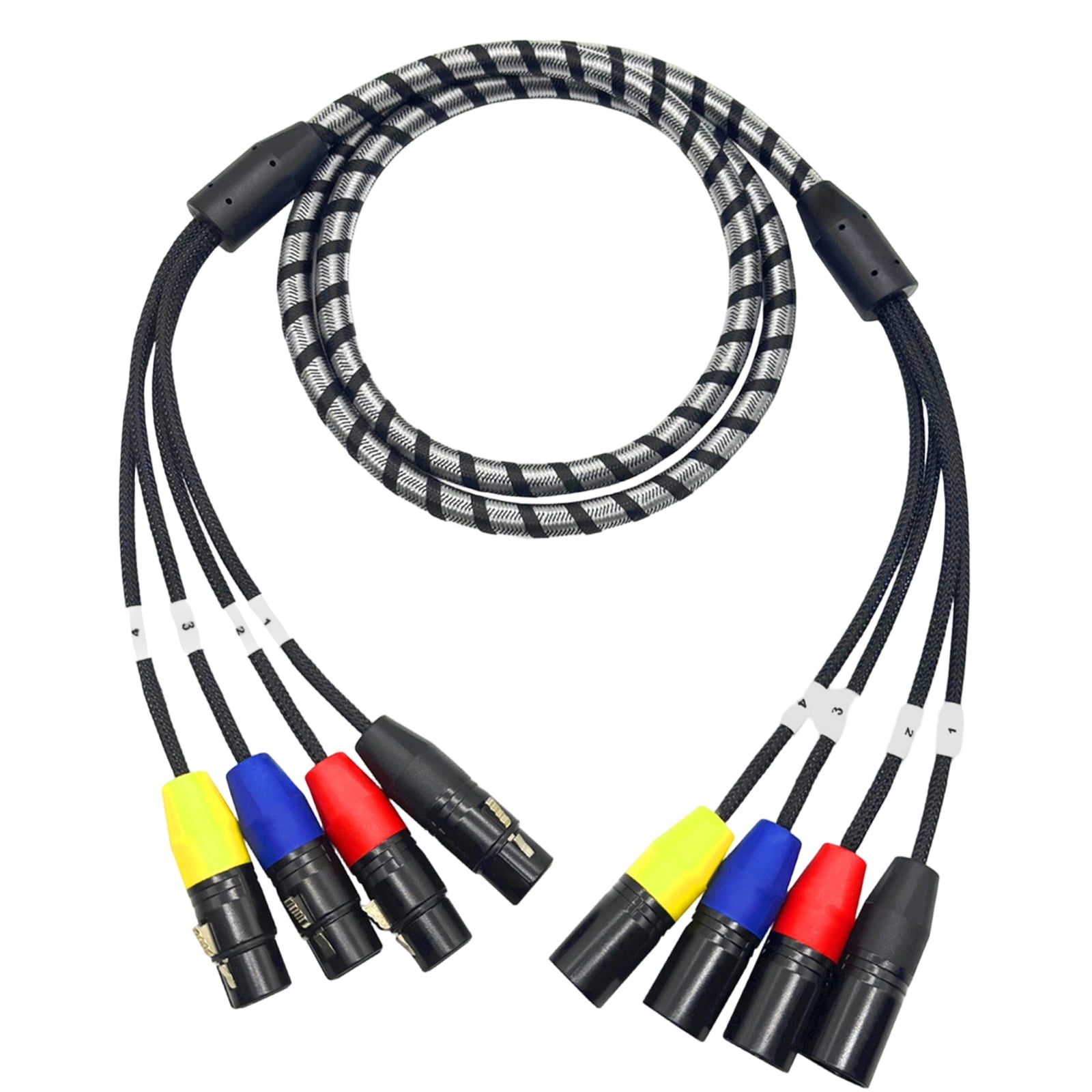 4 Channel XLR Braided 4Pin Cable For Multiple Microphones use And ...