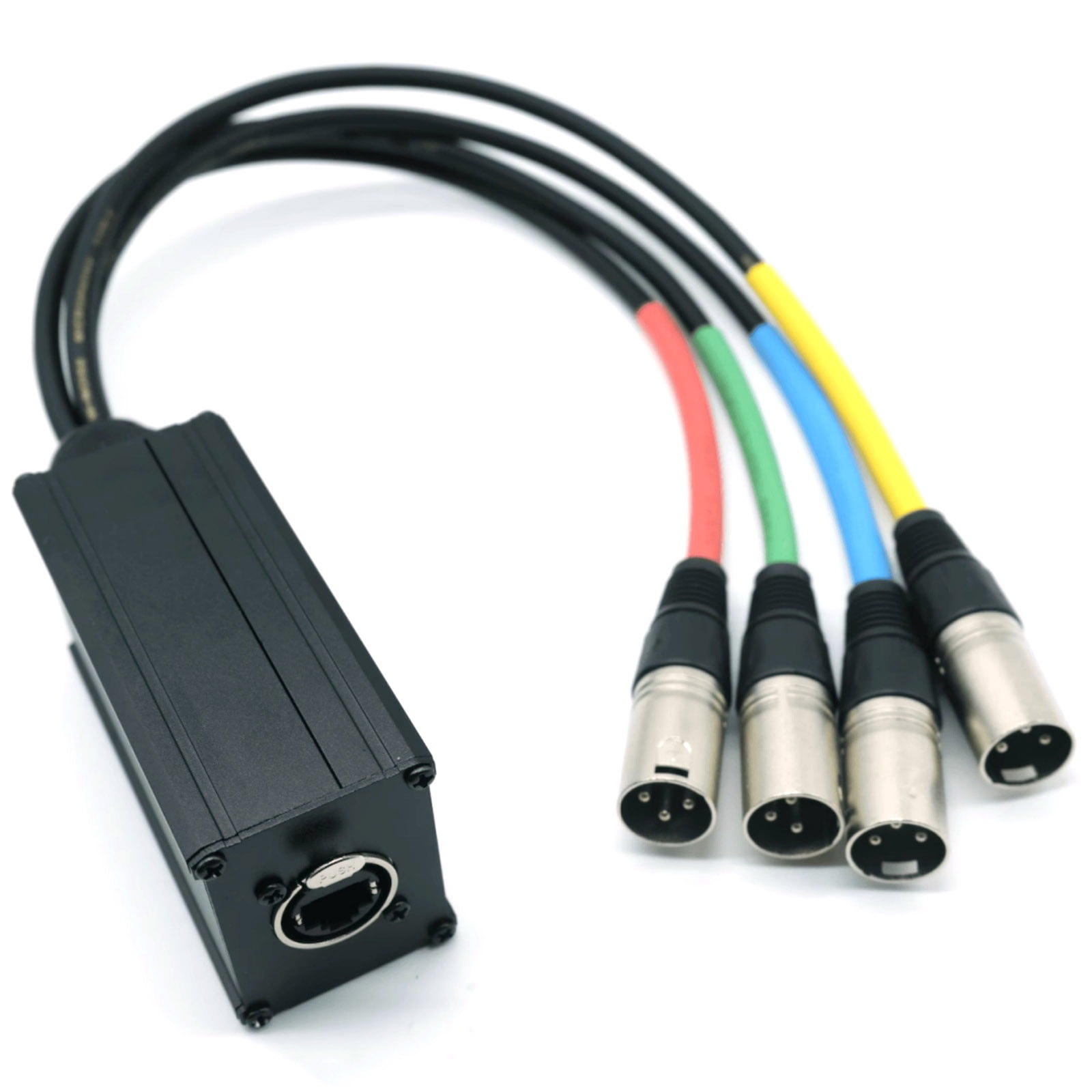4-Channel XLR to Cat6 Extender for Studio Gear, Compact DMX Over ...