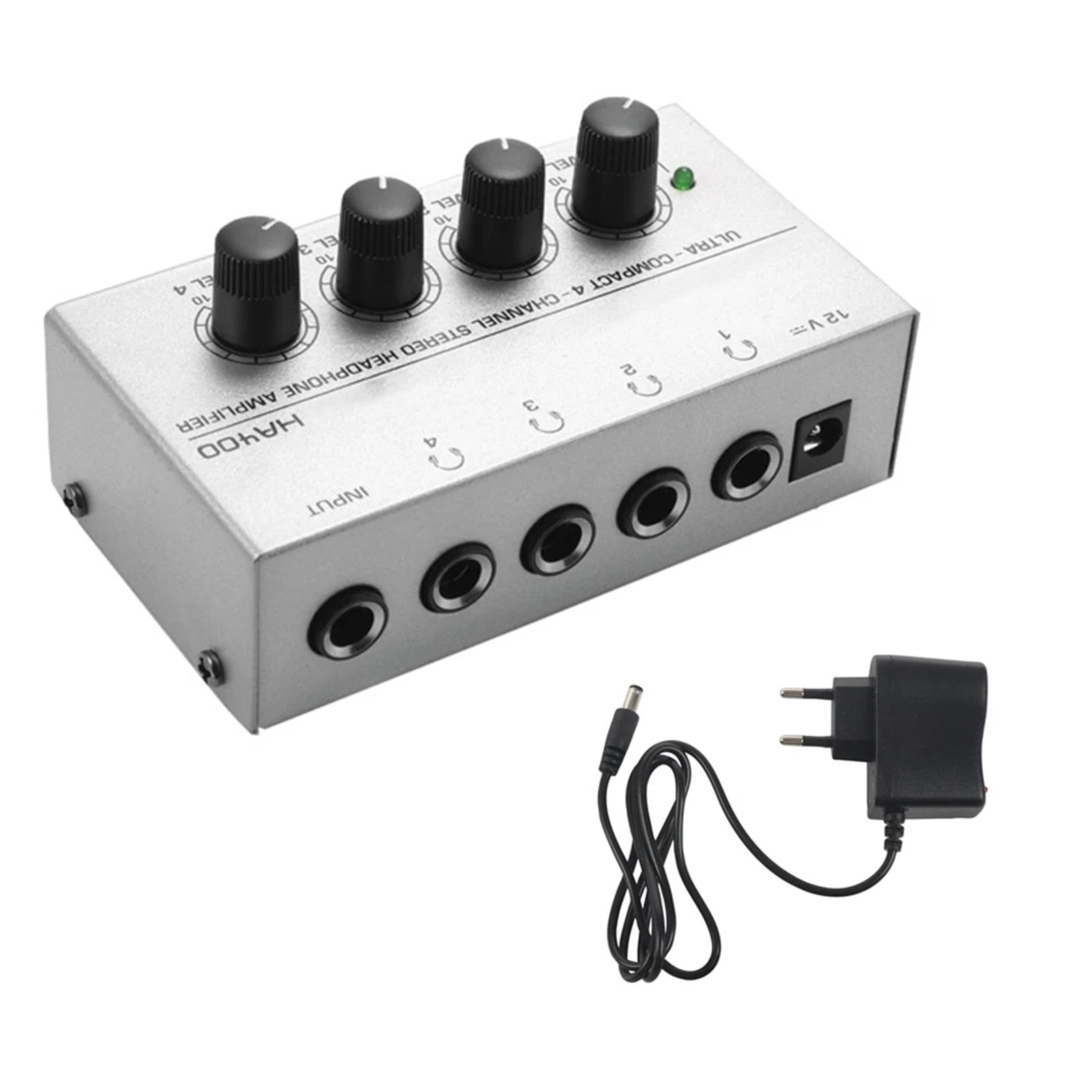 4 Channels Mini Headphone Amplifier HA400 Ultra-Compact Stereo Audio ...