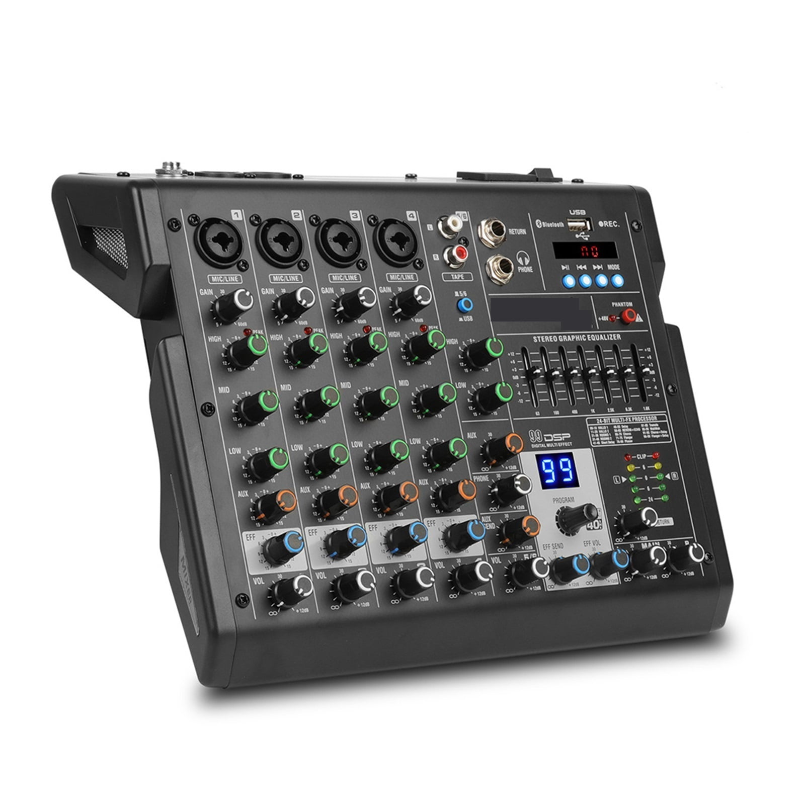 4 Channels Mixer B4 Sound Table Professional DJ Mixing Console Built in ...