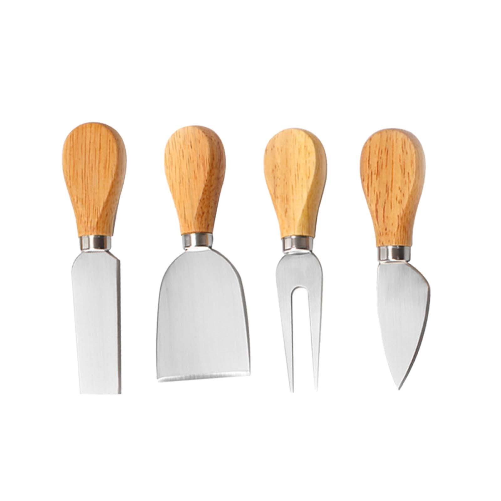 4 Cheese Knives Set - Cheese Knife,Cheese Fork,Cheese Slicer,Butter ...