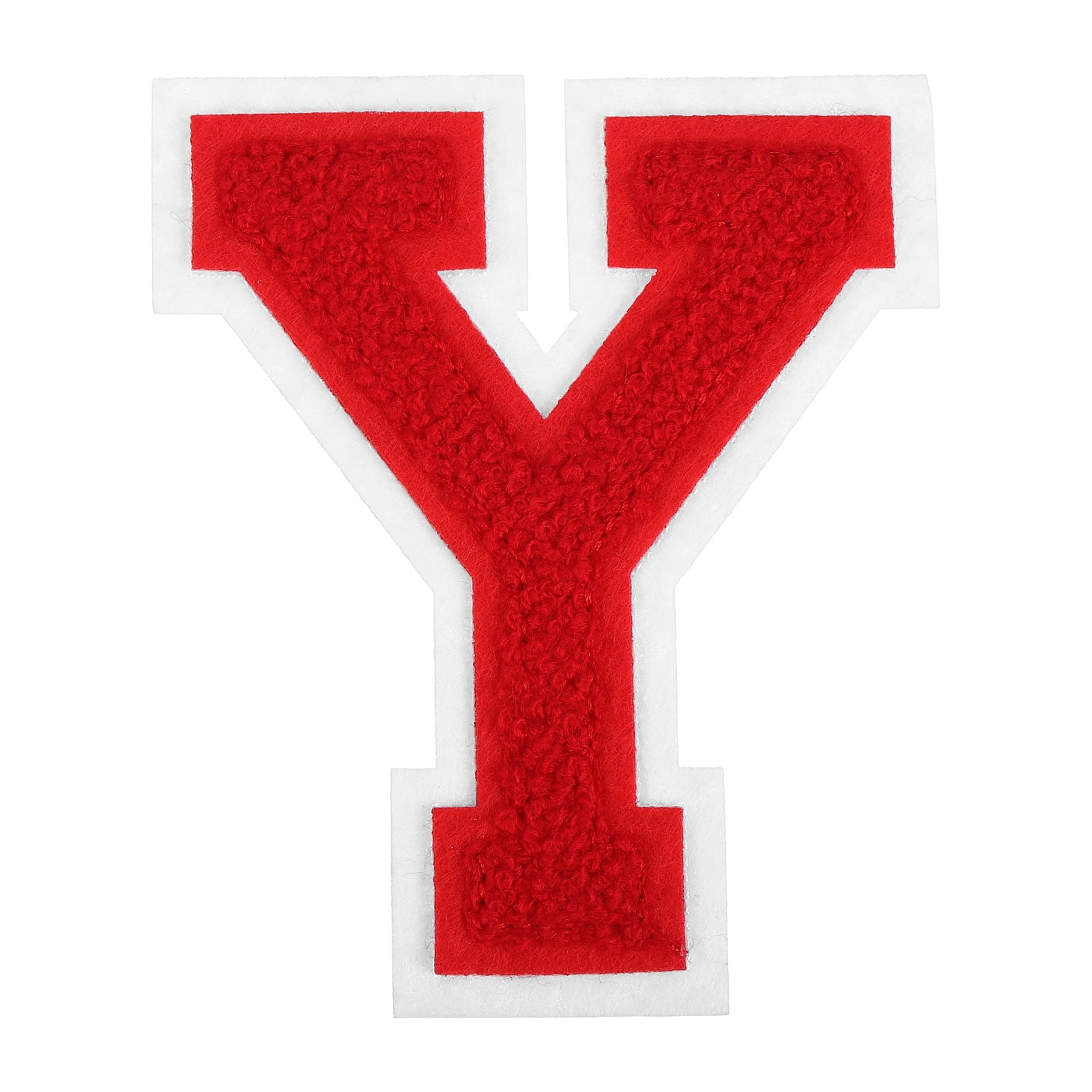 4" Chenille Letter Patches,Red Chenille Initial A-Z Patches (Letter Y ...