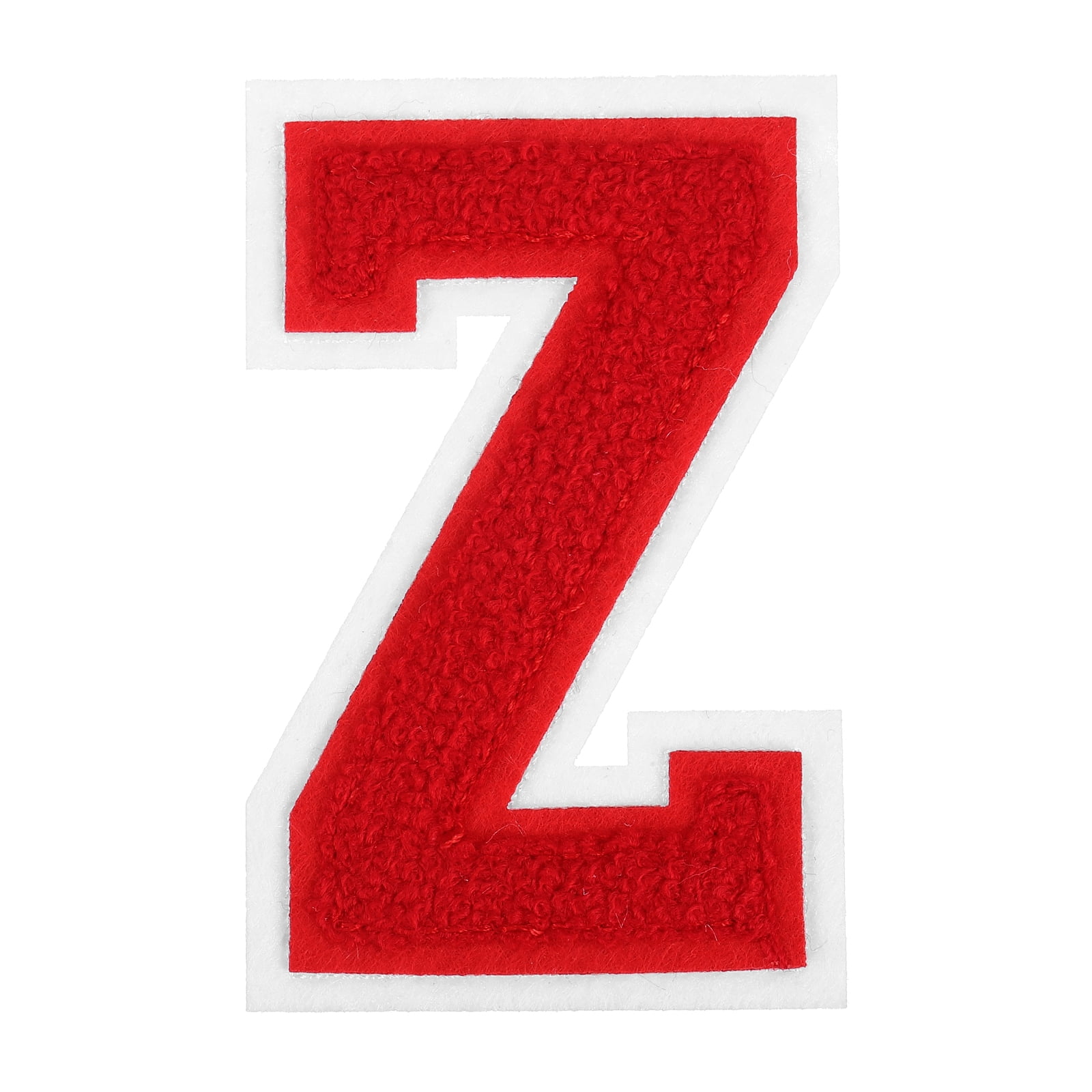 4" Chenille Letter Patches,Red Chenille Initial A-Z Patches (Letter Z ...