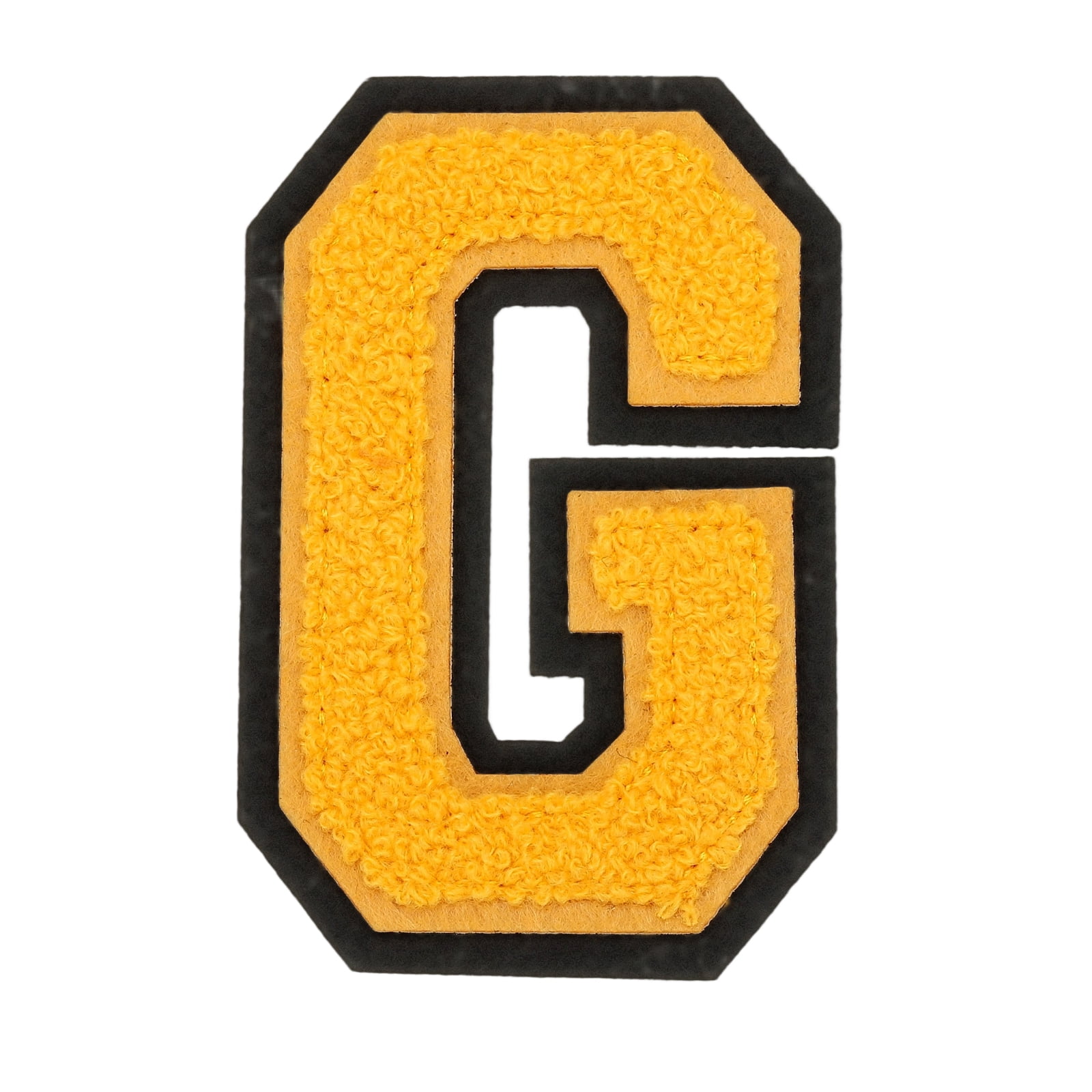 4" Chenille Letter Patches,Yellow Chenille Initial A-Z Patches (Letter ...
