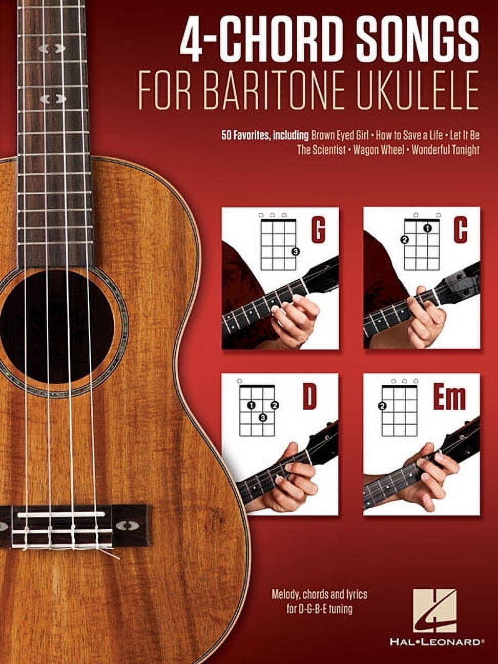 4-Chord Songs for Baritone Ukulele (G-C-D-Em): Melody, Chords and ...