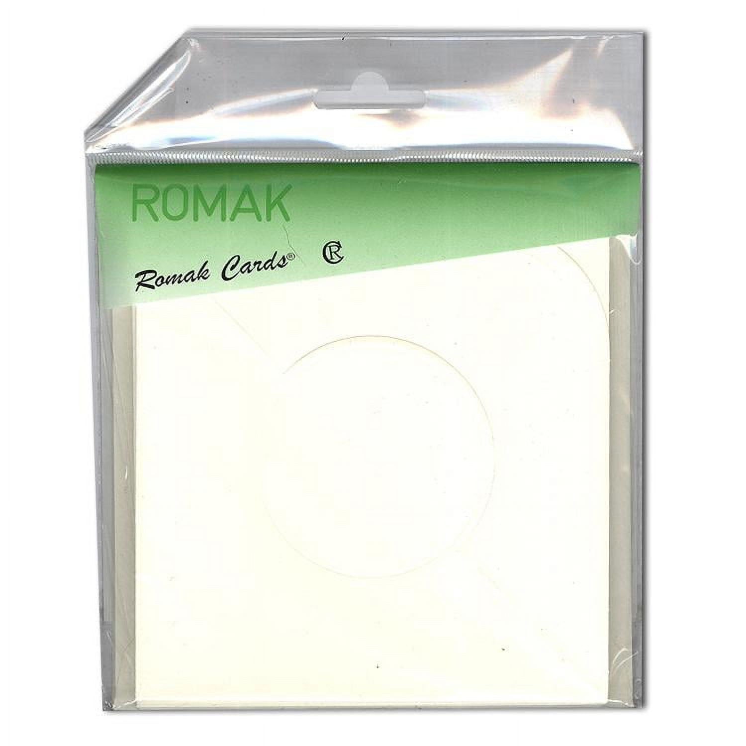 Romak 4 Circle Folding Cards w Envelopes 5x5" - Red - Walmart.com