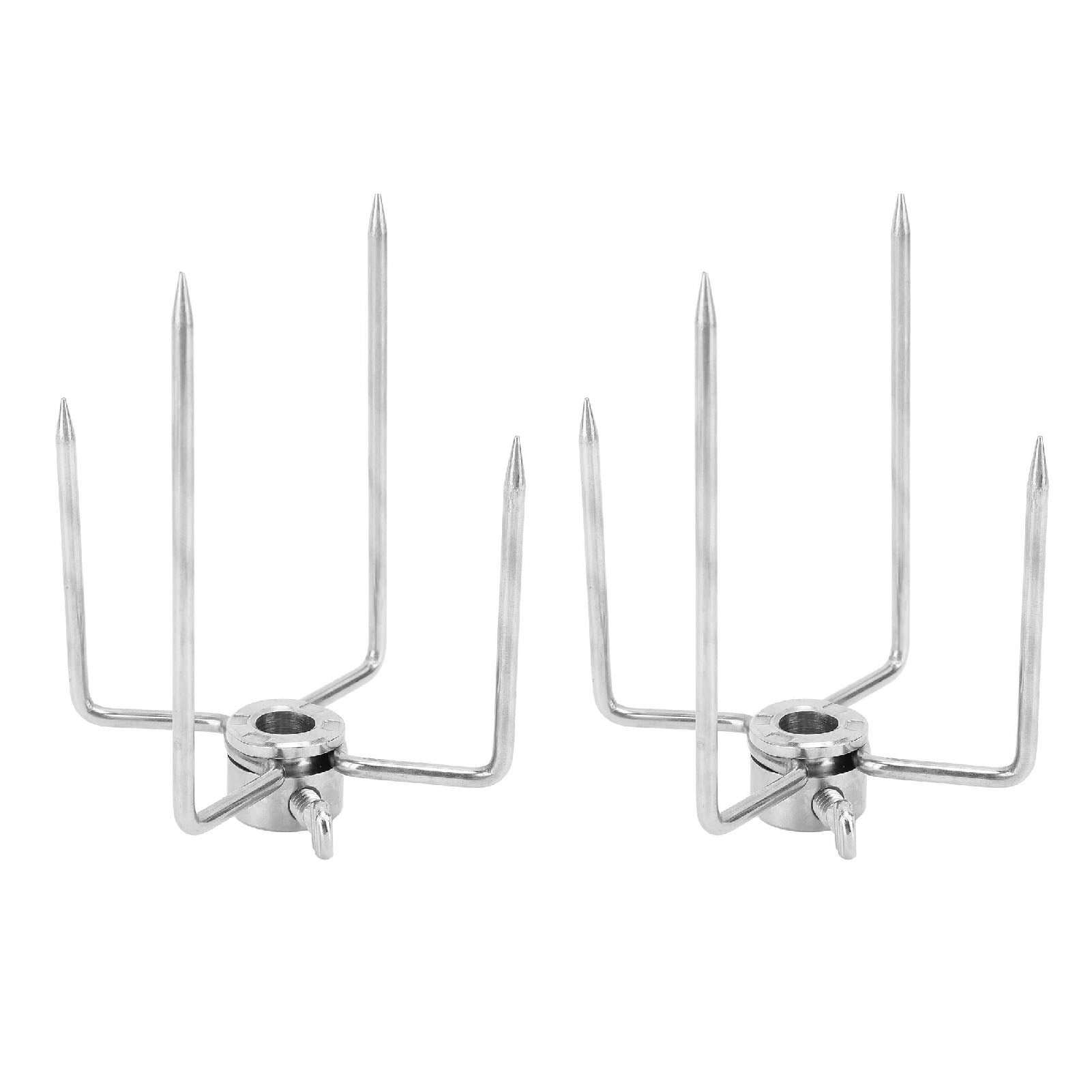 4,Claw Rotisserie Fork, Stainless Steel Meat Holder For 0.4" Spit Rod ...