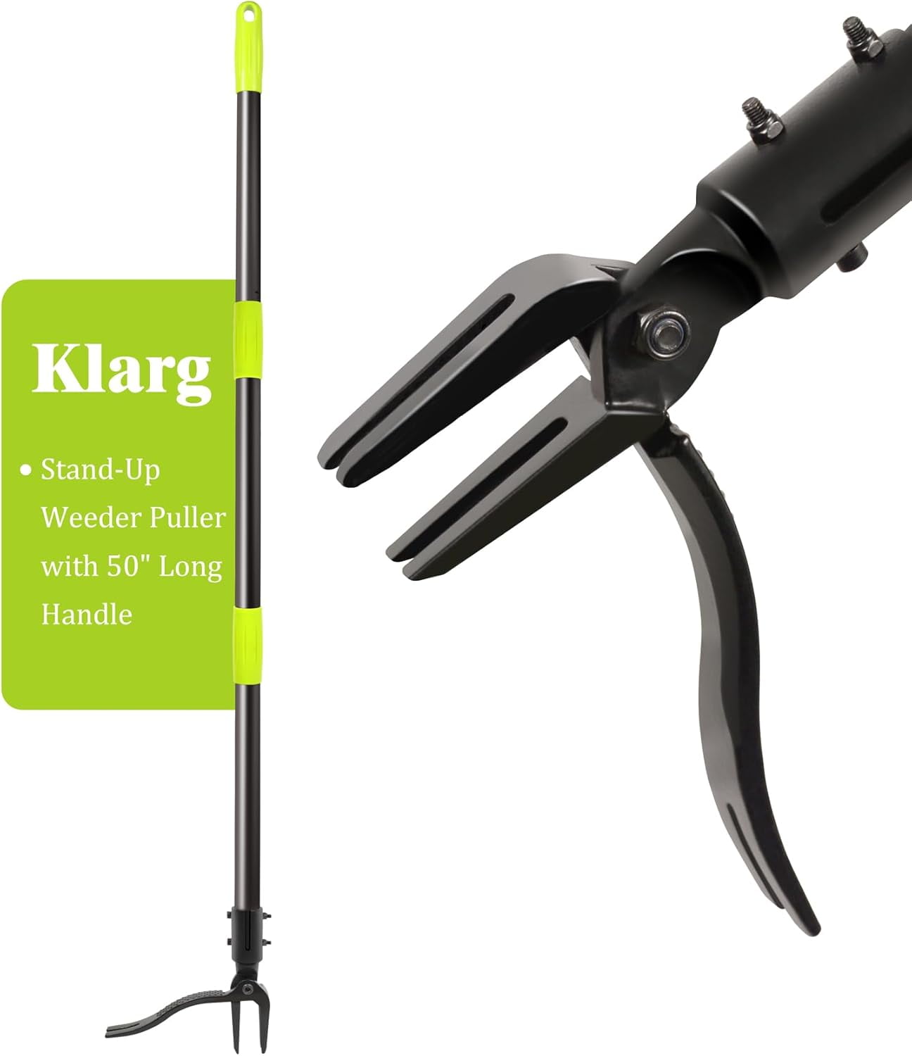 4-Claw Stand-Up Weeder Puller with 50" Long Handle, Dandelion Weed ...