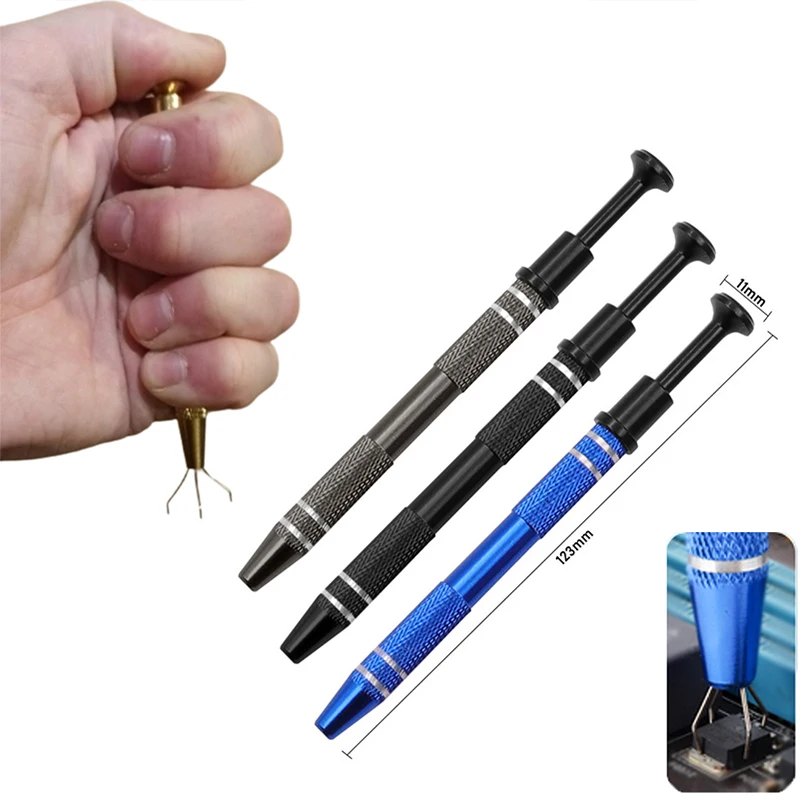 4 Claws Tweezers IC Extractor Electronic Component Spring Picking Pen ...