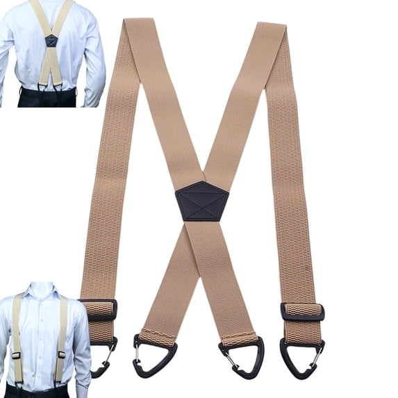 4‑Clip Adjustable Suspenders for Men – Heavy Duty Elastic Work Braces ...