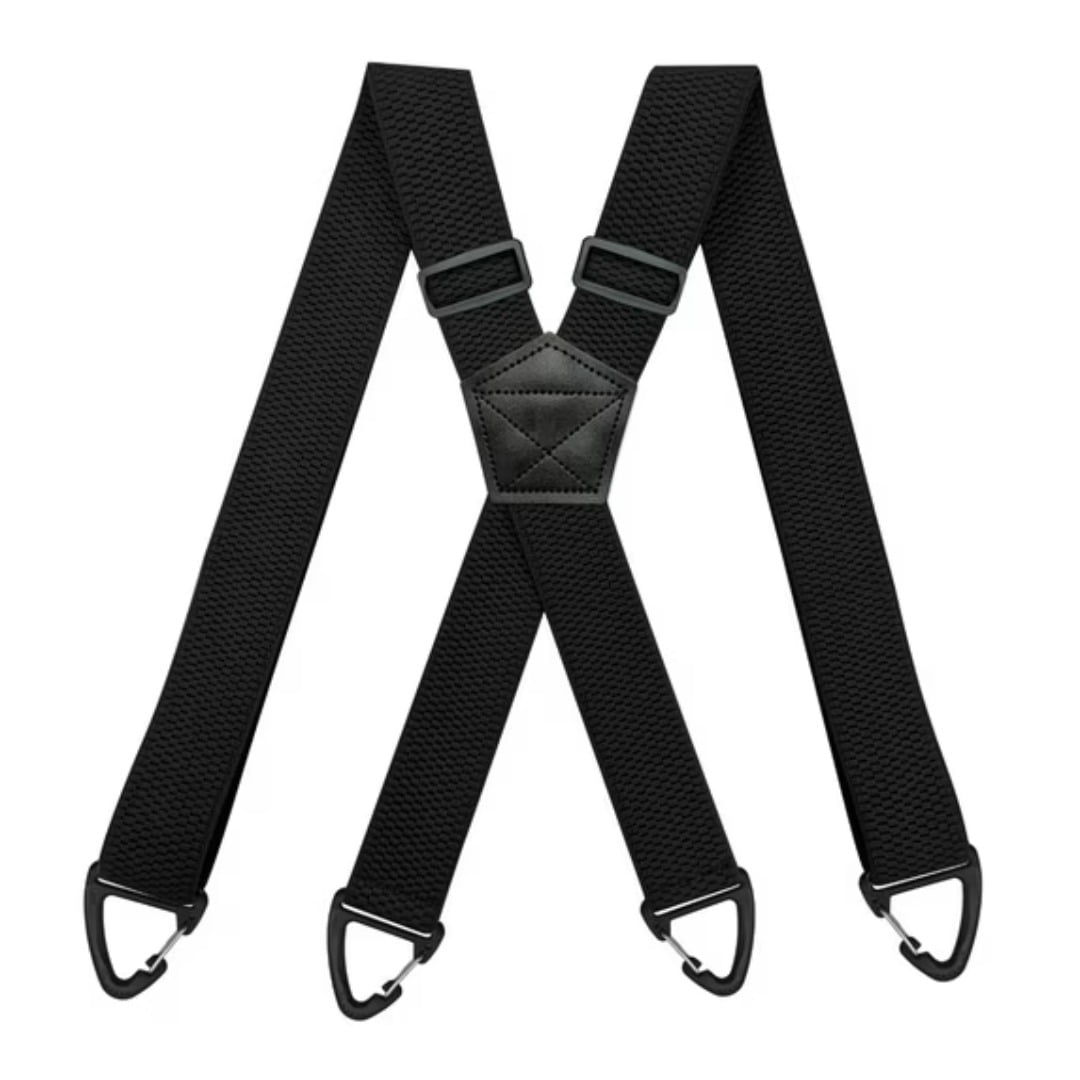 4 Clip Heavy Duty Suspenders for Pants, Adjustable Elastic Woven Braces ...