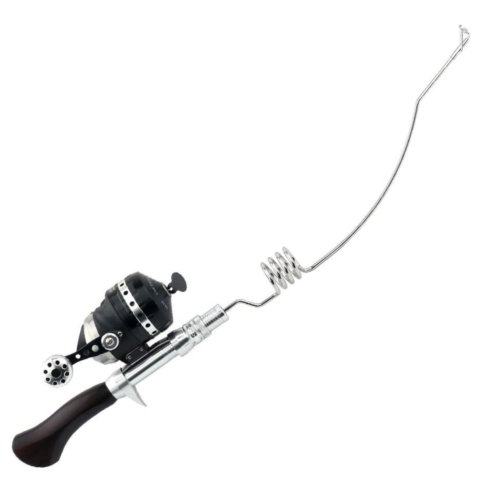4 Coil Stainless Elastic Rod,Fishing Rod and Metal Closed Wheel Combo ...