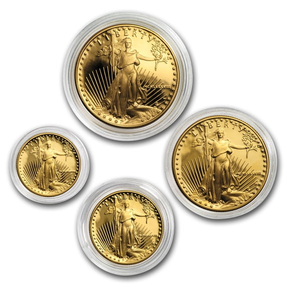4-Coin Proof American Gold Eagle Set (Random Year, Capsule Only ...