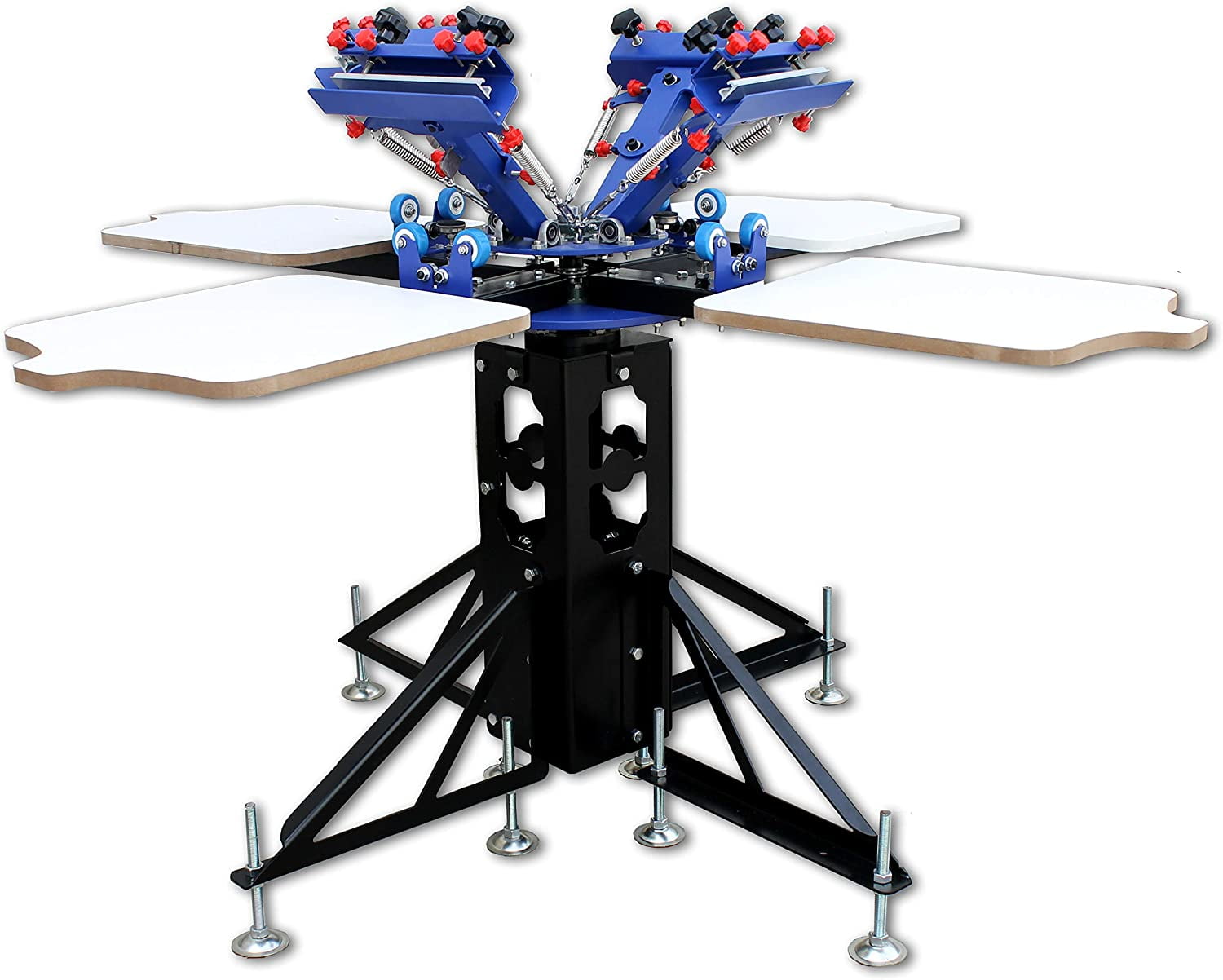 4 Color 4 Station Screen Printing Machine Micro-Registration Press ...