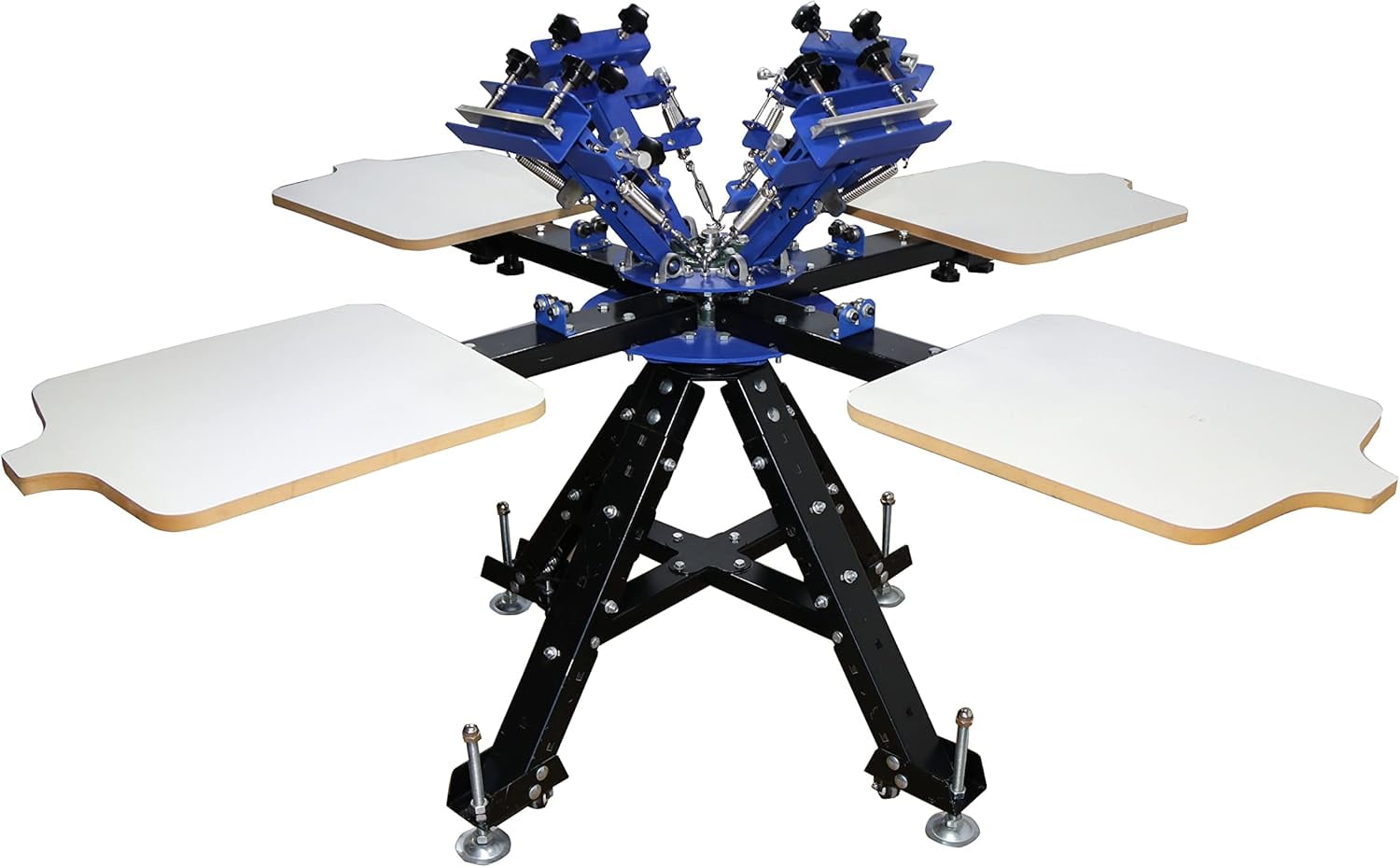 4 Color 4 Station Silk Screen Printing Machine Micro Adjustment Screen ...