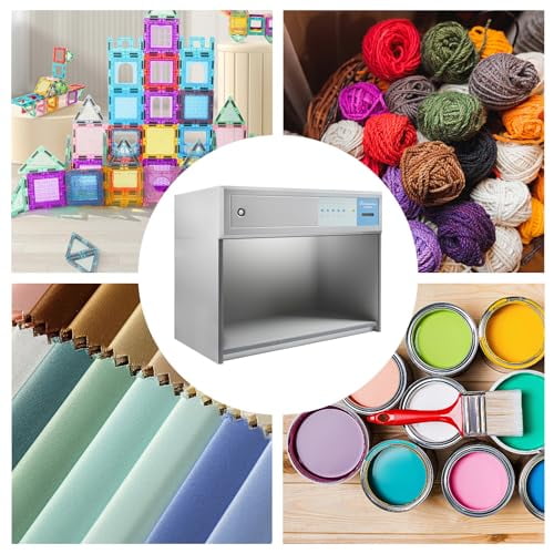 4 Color Assessment Cabinet Box, 4 Light Sources Color Matching Cabinet ...