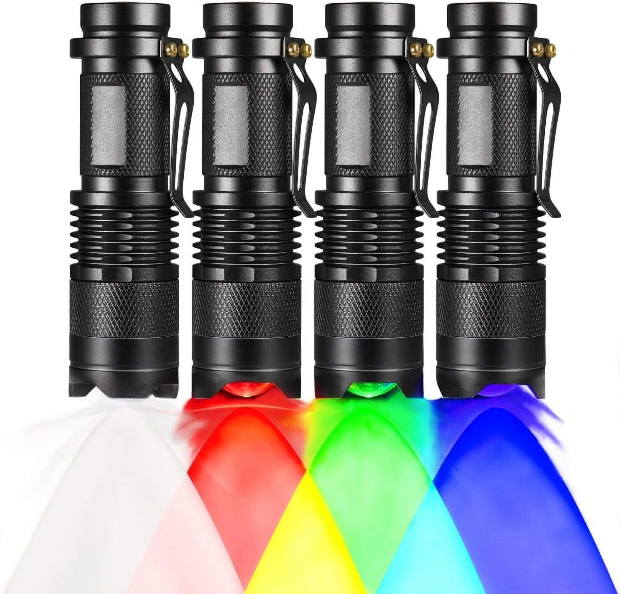 4 Color Light Single Mode Red Green Blue Cool White Light Flashlight ...