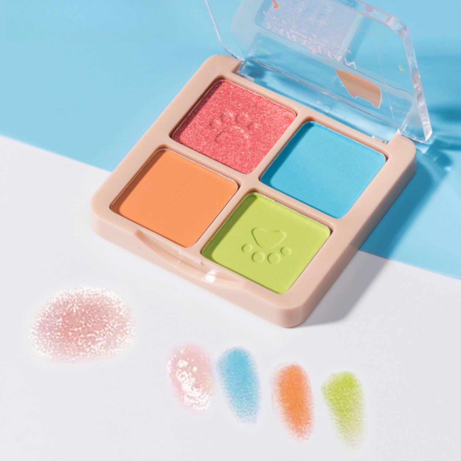 4 Color Matte Eyeshadow Palette Low Saturation Neutral Tone Eye Makeup ...