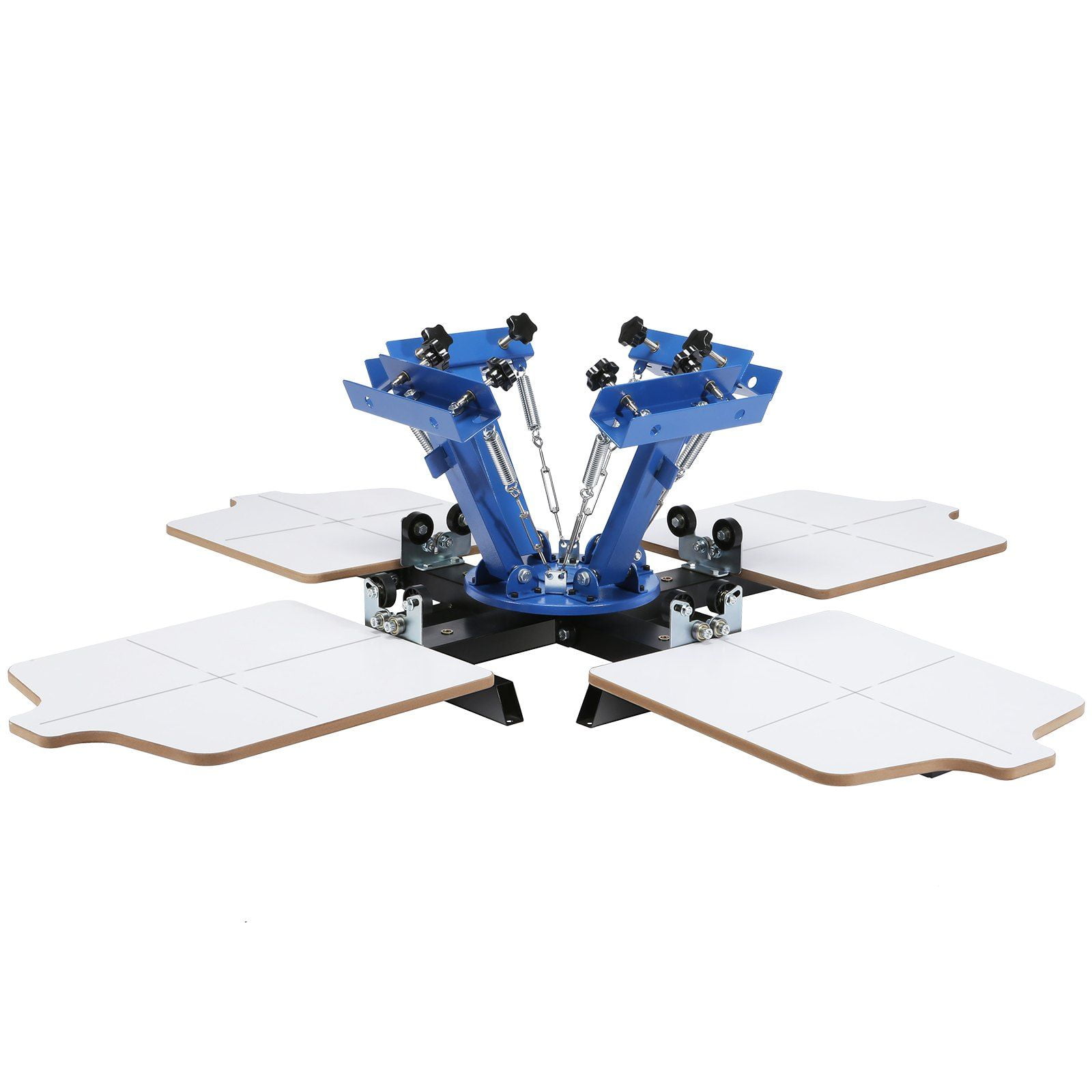 4 Color Screen Printing Press with 360° Rotating Stations, 21.2x17.7in ...