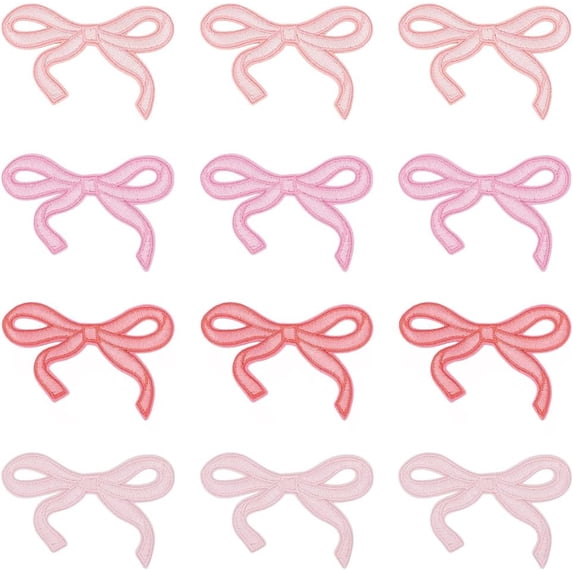 4 Colors 12Pcs Embroidered Patches Iron on Patches Small Cute Sewing ...