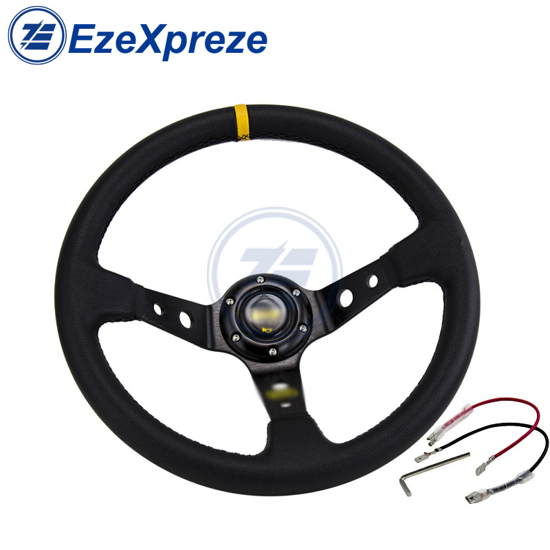 4 Colors 14inch 350mm Car Racing Sport Steering Wheel with Horn ...