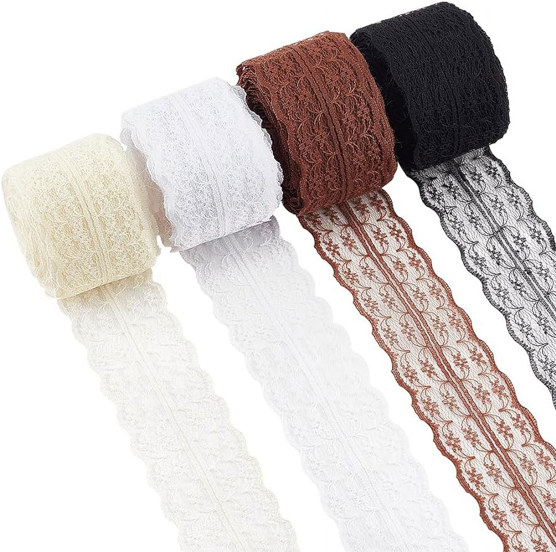 4 Colors 40 Yards Polyester Floral Lace Trims 1-7/8 inch Wide Mixed ...