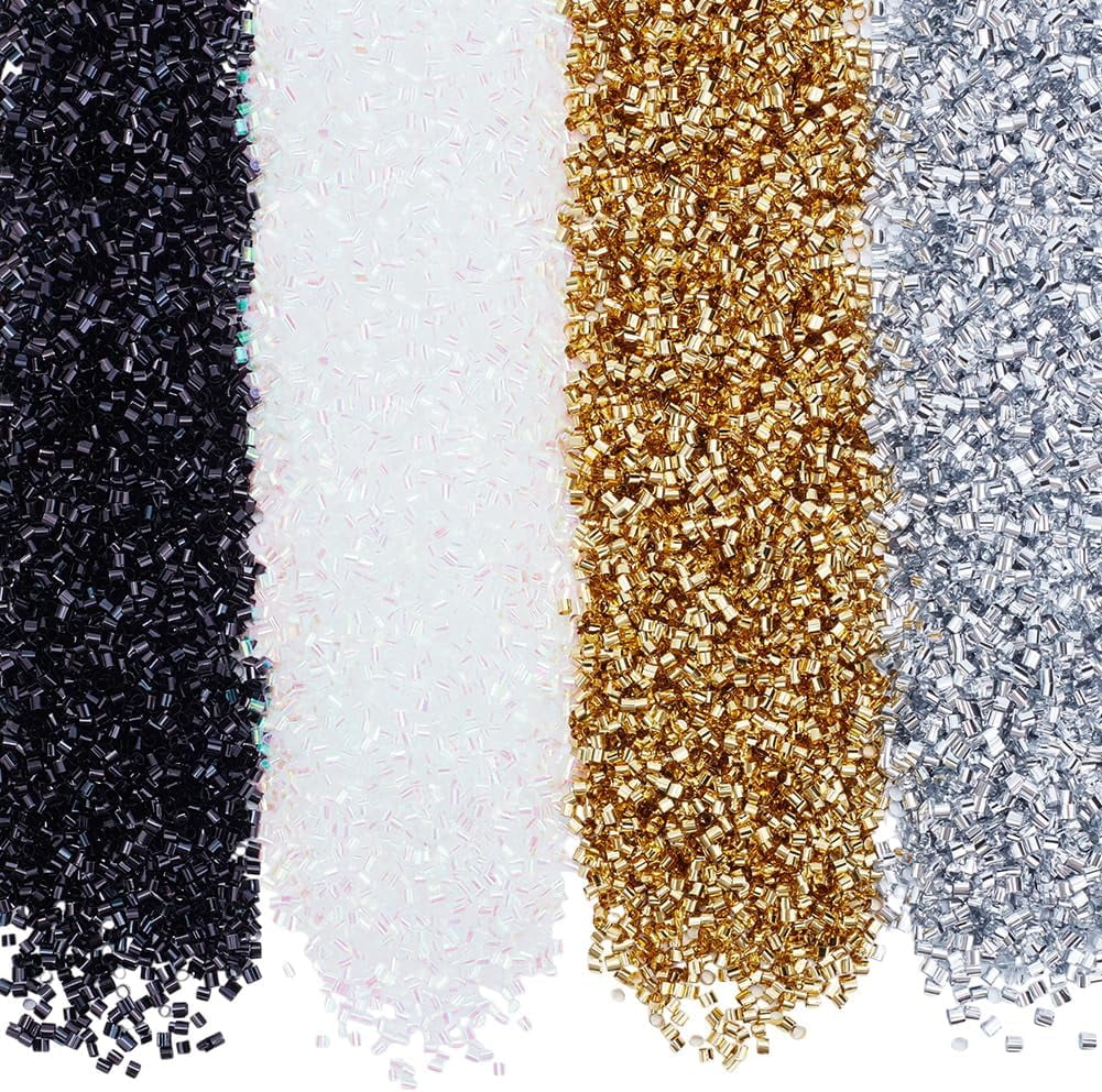 4 Colors 8464Pcs Crispy Bingsu Beads 3D Glitter Plastic Beads 3mm Mixed ...