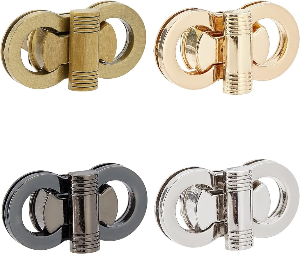 4 Colors Alloy Bag Twist Lock Clasps Handbag Turn Lock Catch Butterfly ...
