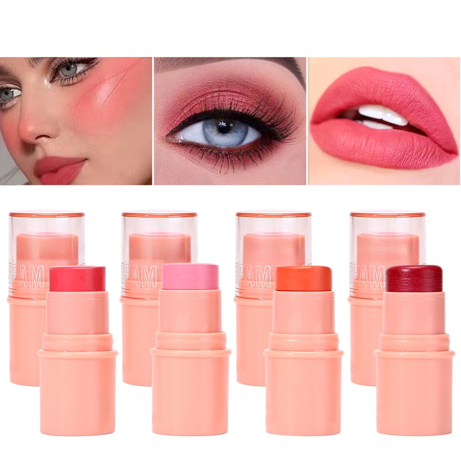 4 Colors Cooling Water Jelly Tint, Jelly Blush Stick, Sheer Lip & Cheek ...