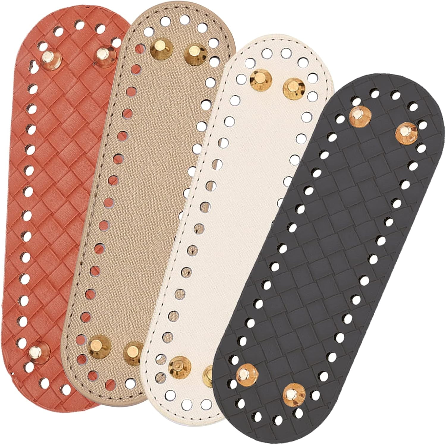 4 Colors Leather Bag Bottom Shaper Oval Long Crochet Bag Nail Bottom ...