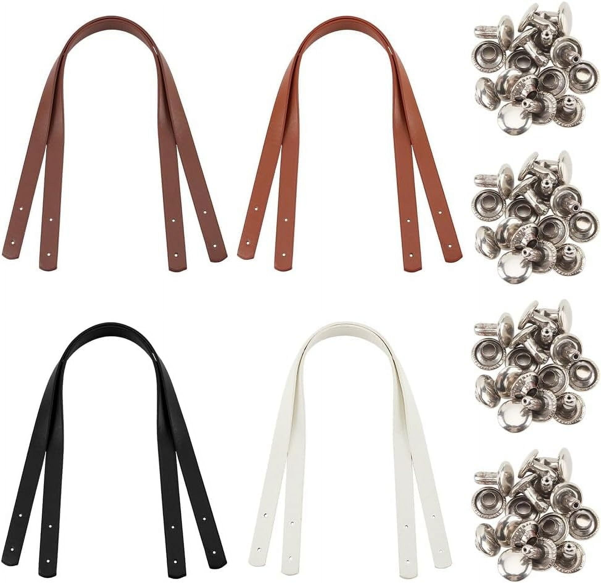 4 Colors Leather Bag Handles 4pcs 23.7 Inch Leather Bag Straps with ...