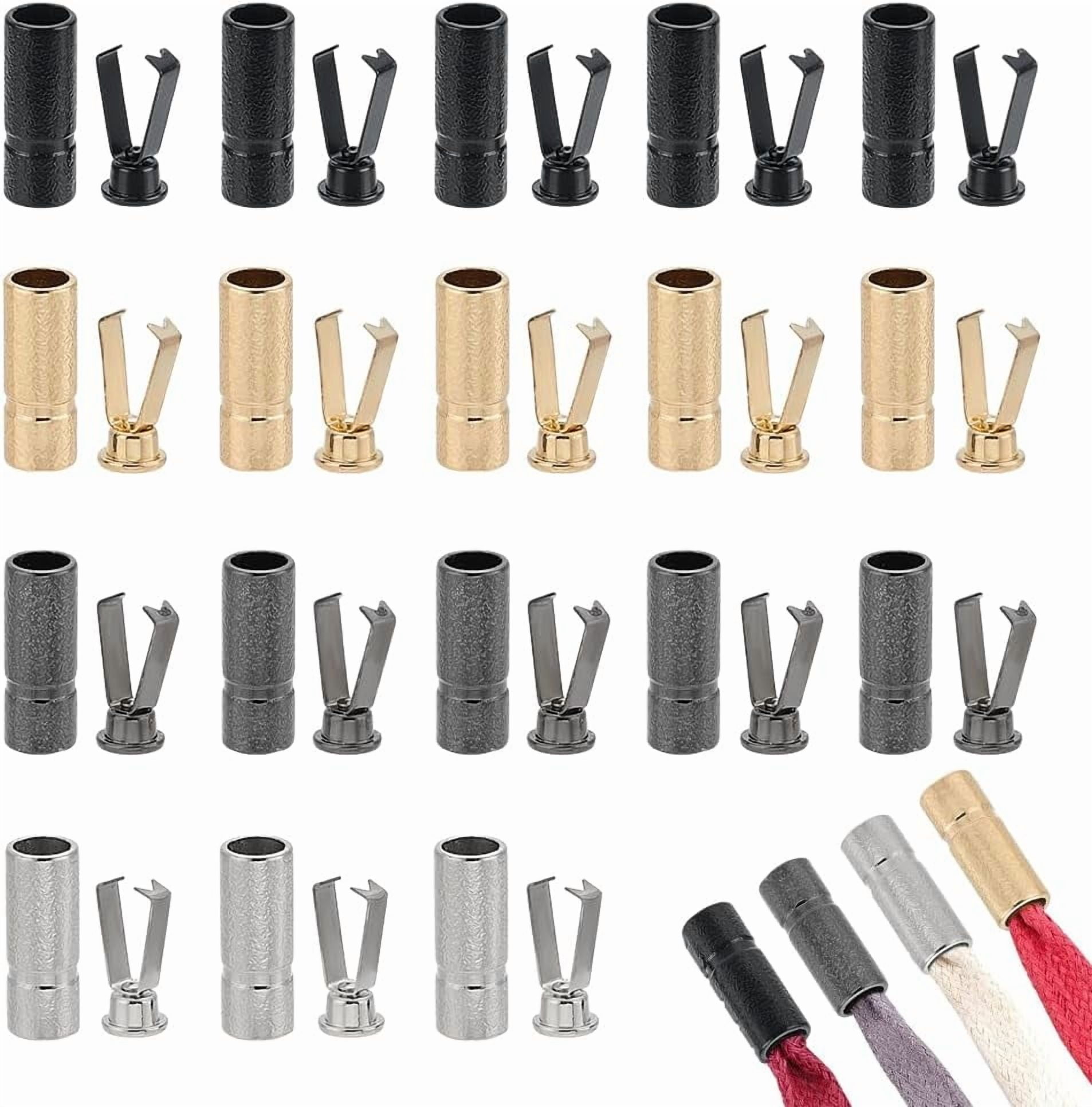 4 Colors Shoelace Ends Tips 32 Sets Shoe Lace Head Cords End ...