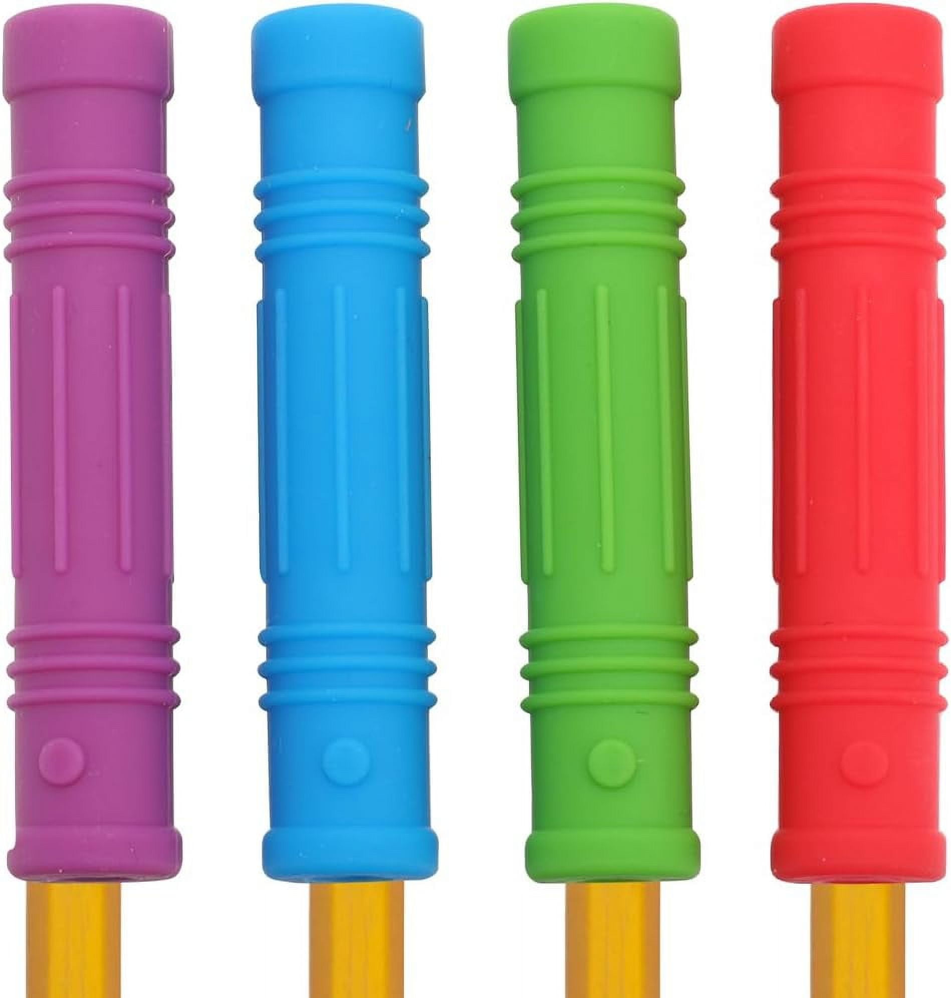 4 Colors Silicone Pencil Toppers Cushions Grips Waterproof Chewable ...