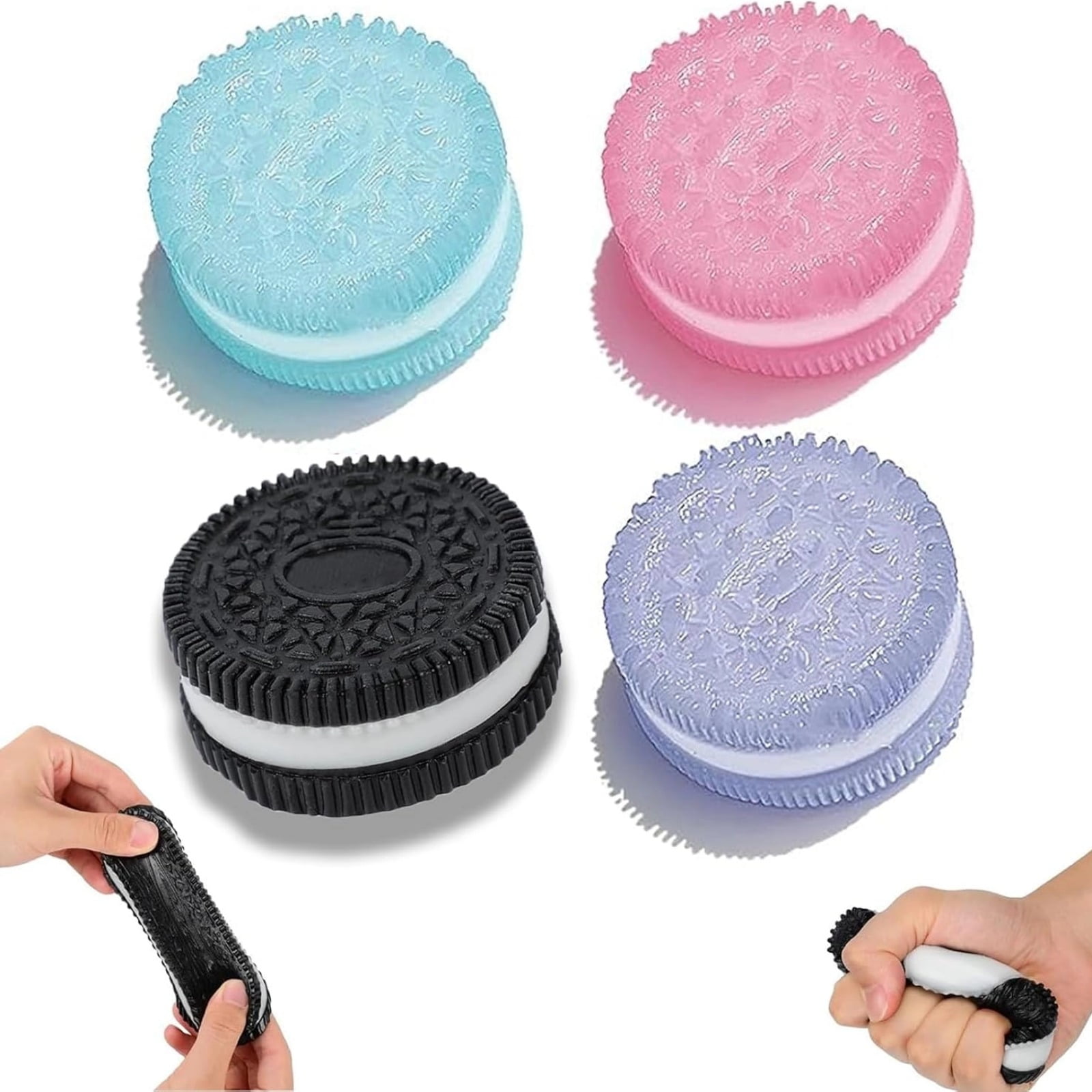 4 Colors Taba Squishy, Cookies Squishy Toys, Pinching Sandwich Simulation squishies, Ultra Soft ...